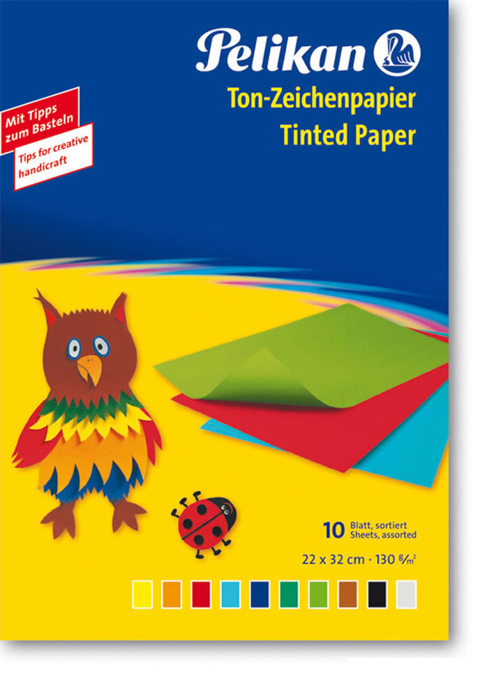 Tonpapier Mappe mit 10 Bl. 22x32cm 130g pro qm